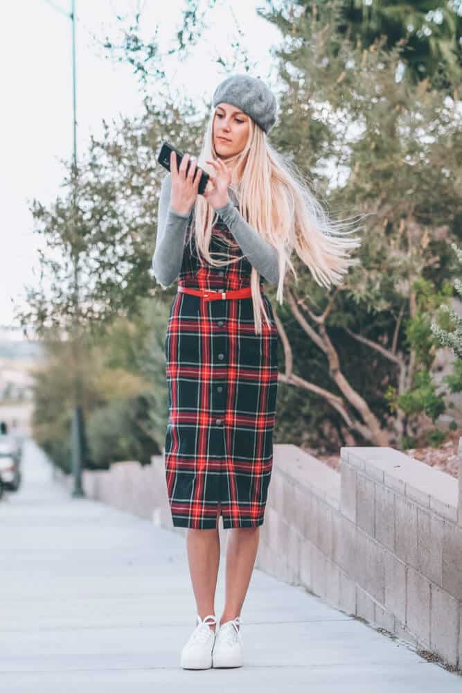 Cute Plaid Dress Outfit That is Perfect for Fall | Avenly Lane